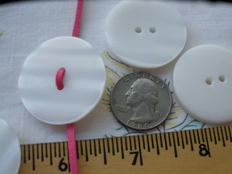 Frost White Large Coat Buttons 55L 35mm 1 3/8" Plastic 2 Hole Sew-on ...