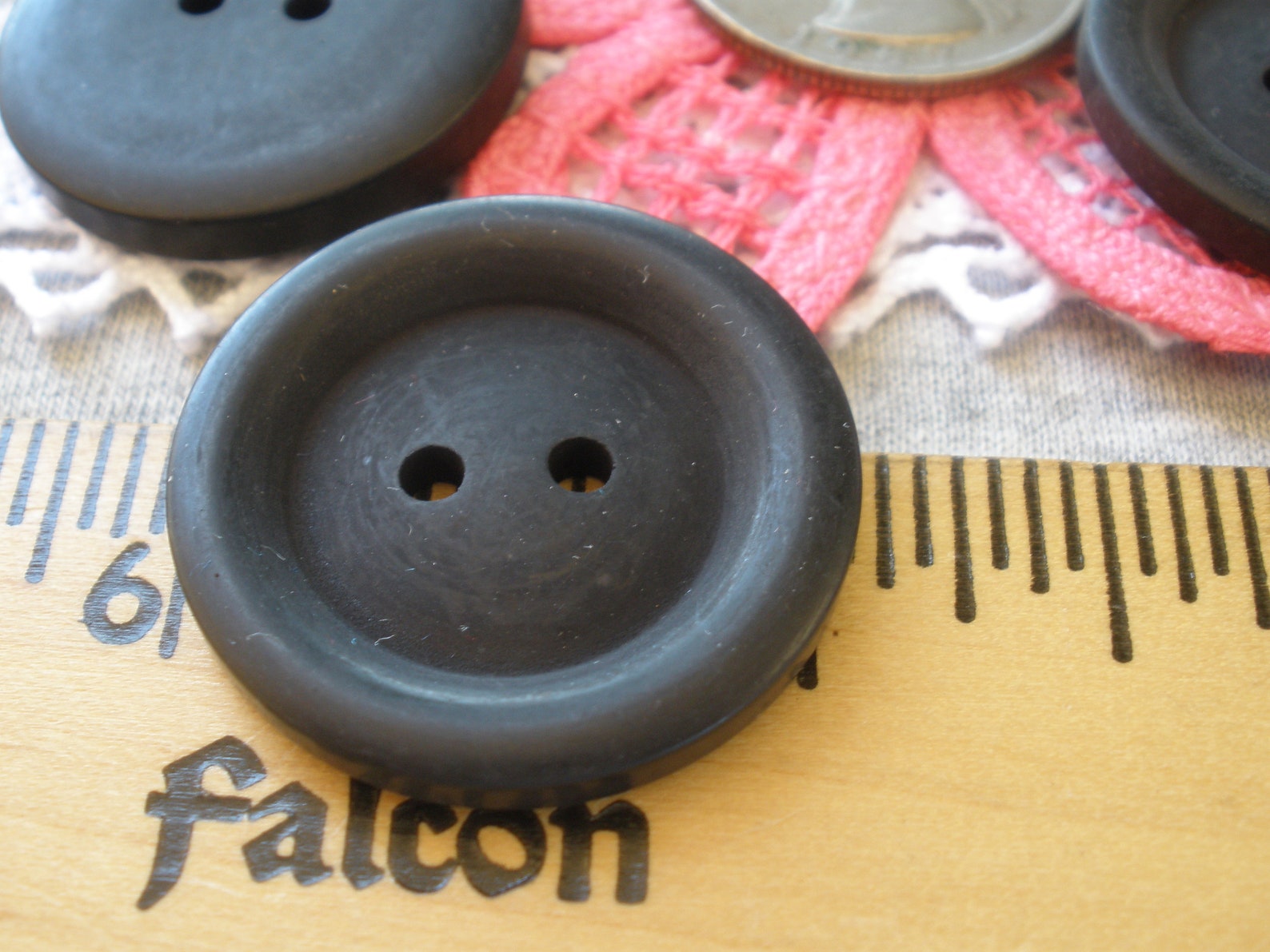 Matte Charcoal Black Coat Buttons Rounded Rim 45L 1 1/8 - Etsy