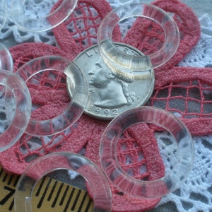 15mm ID / 23mm OD Clear Plastic O-rings Round 3/4 Inch Opening 12 ...