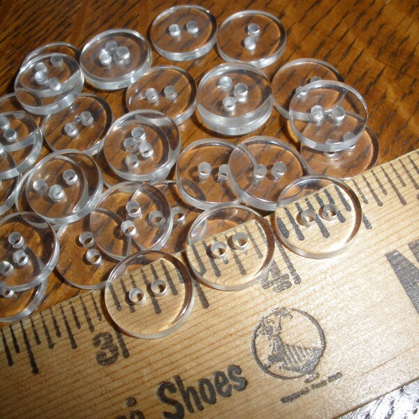 Clear Glass Buttons - Etsy