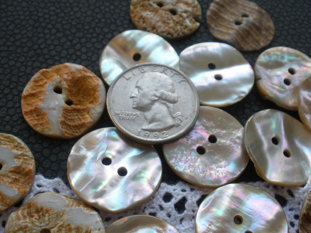 23MM Red Abalone Shell Buttons Natural 7/8 Inch 36L Pearly Rose ...