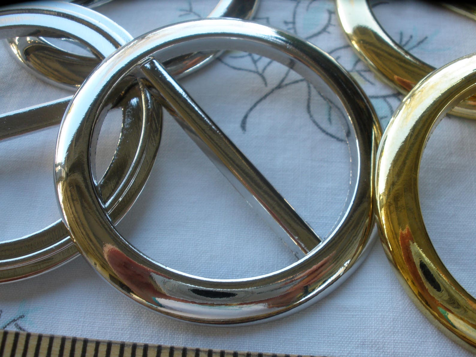 Basic Gold or Silver Plastic Scarf Slide Round Buckle - Etsy