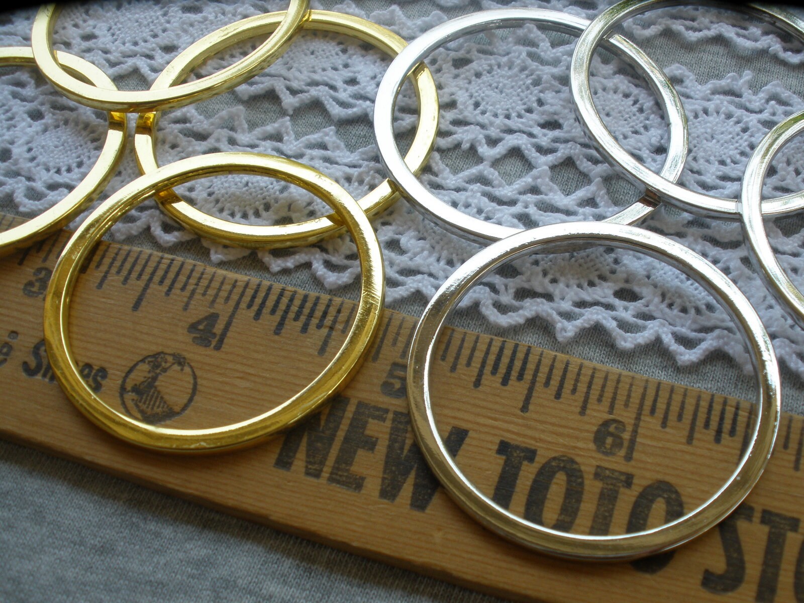 1.5 Metal Flat O Rings Gold or Silver Nickel Color Round | Etsy