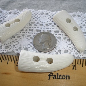 51MM off White Textured Toggle Coat Buttons Horn Shape Large Sweater ...