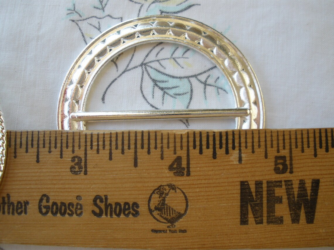 2.25 Round Silver Ribbon Scarf Slide Rhinestone Ready - Etsy