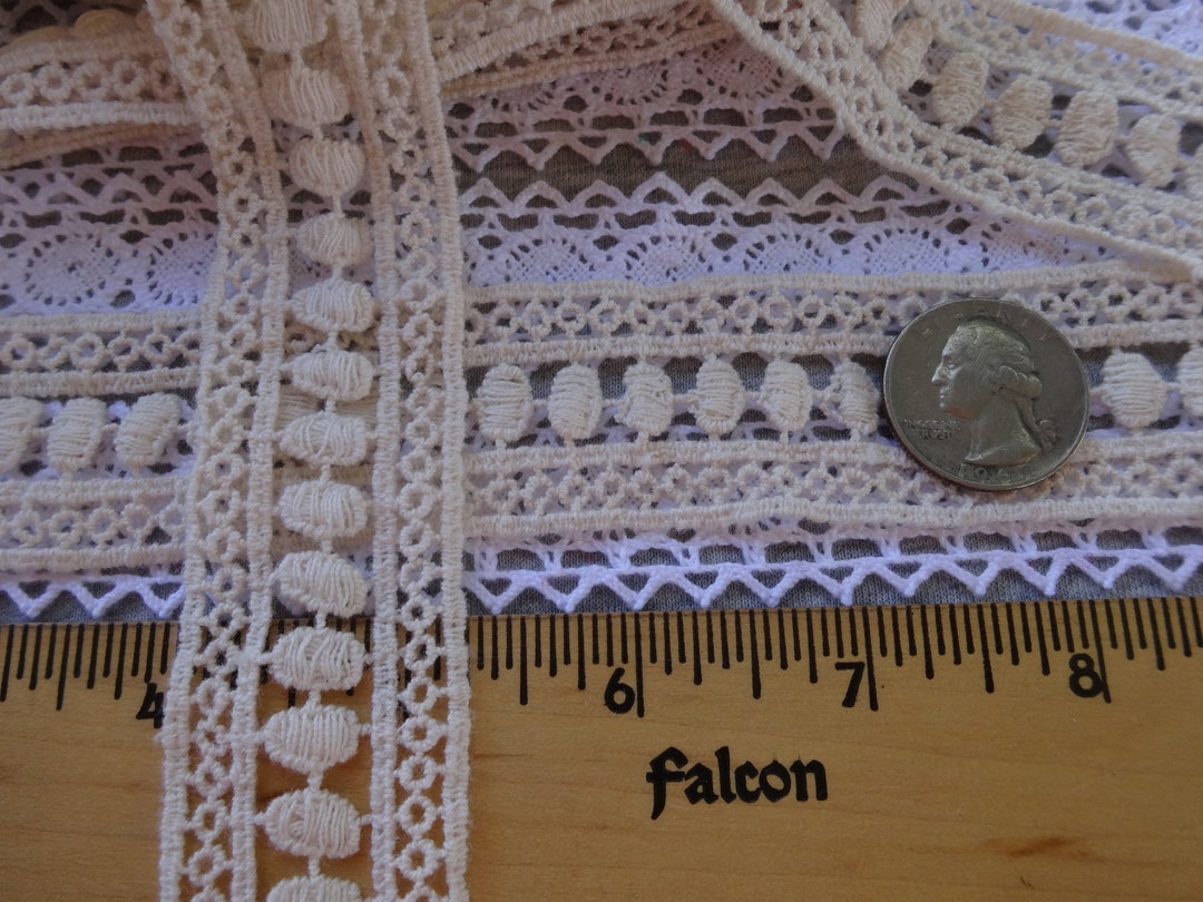 Natural Color Tatted Look Lace Trim 1.25 Straight Edges - Etsy