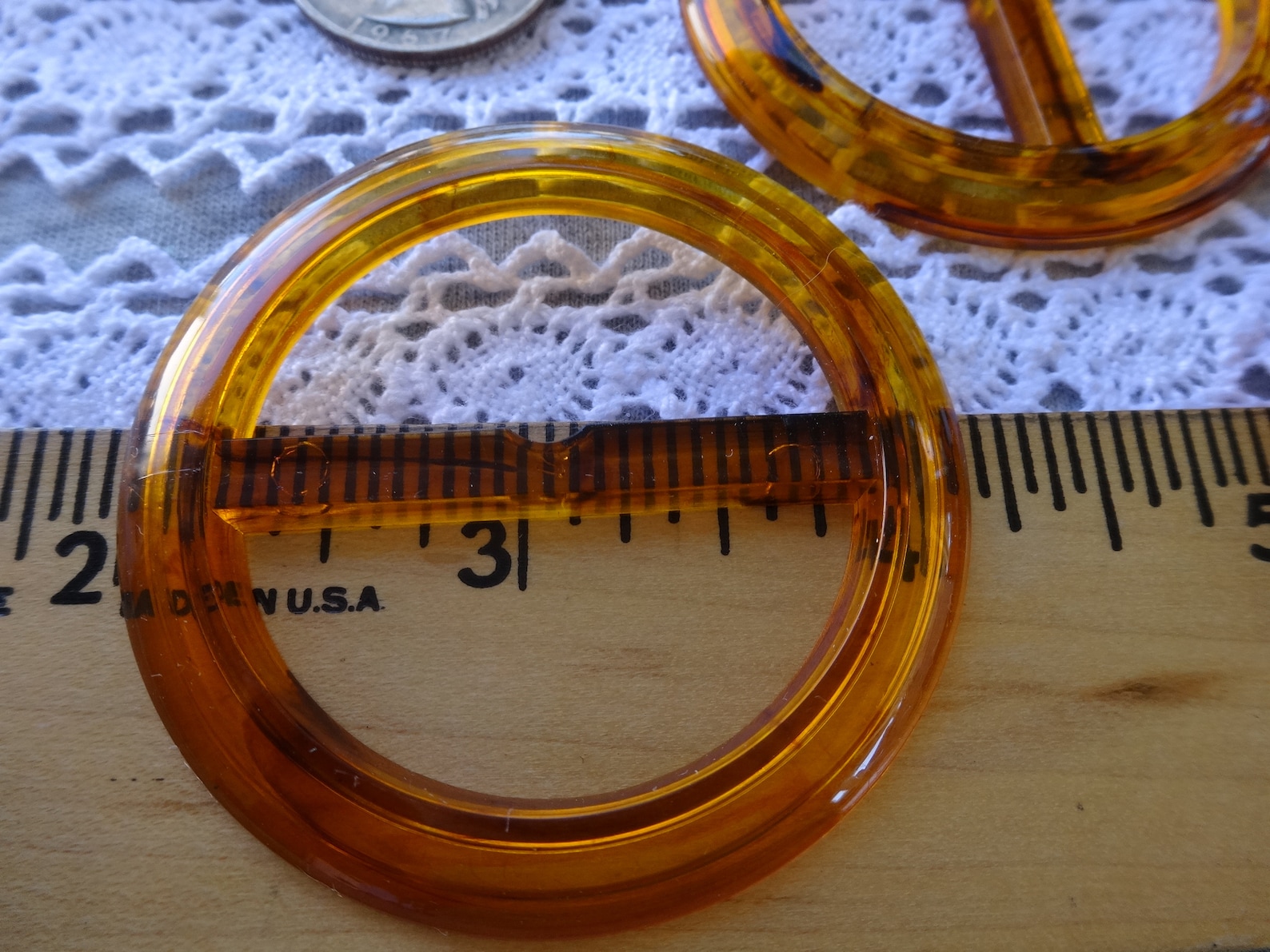 Tortoise Buckle Scarf Slide Round or Square Oval 1.5 Opening Ribbon ...