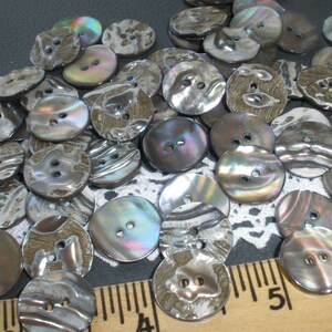 Rainbow Smoke Real Shell Buttons 24L 15mm Natural Abalone MOP Jewelry ...