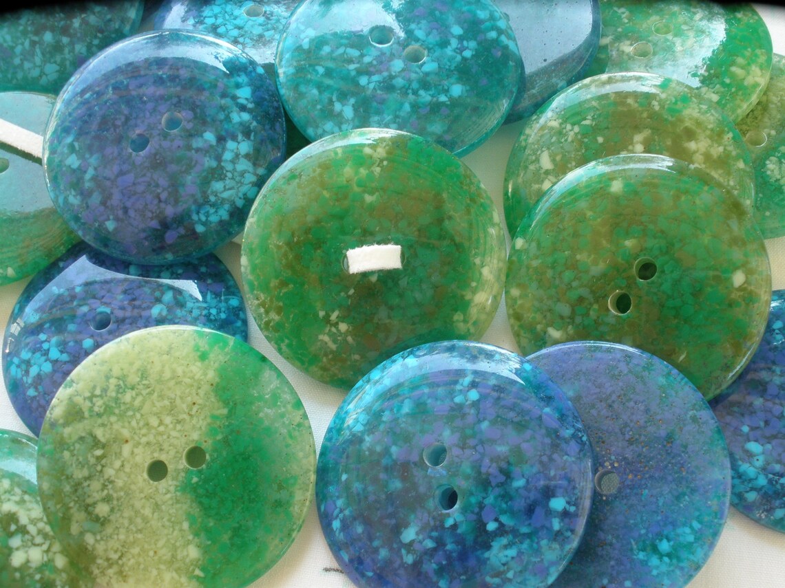 Large Under the Sea Buttons Blue or green 60L 38mm 1.5 | Etsy