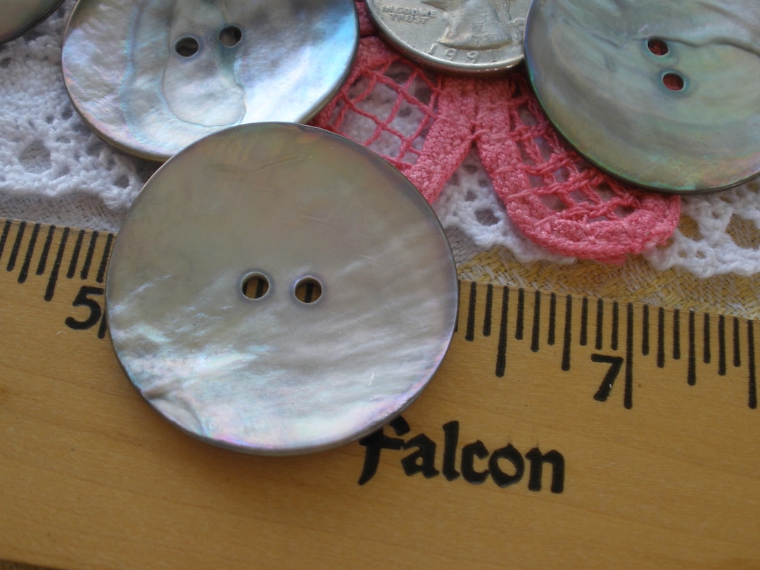 Extra Large 3.5CM Pearl Smoke Real Shell Buttons MOP Natural 1 3/8 ...