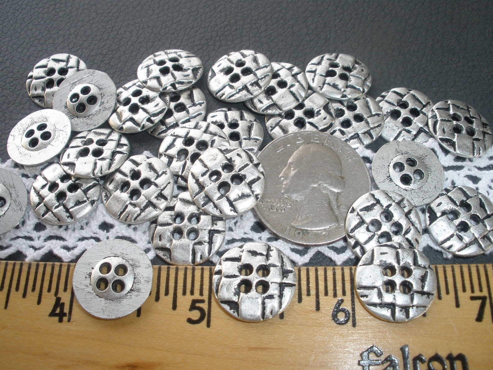 Textured 15MM Matte Antique Silver Color Metal Shirt Buttons | Etsy