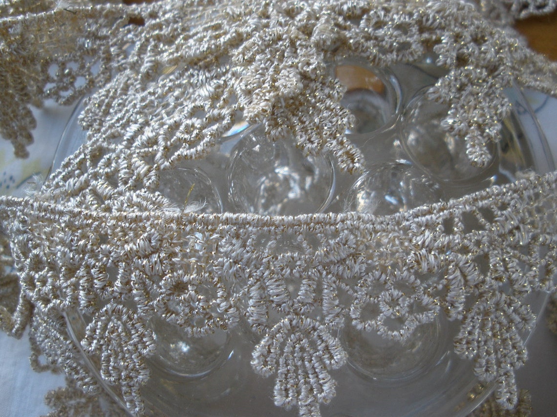 Light Gold Metallic Venise Lace Edging Trim 1.25 Wide - Etsy