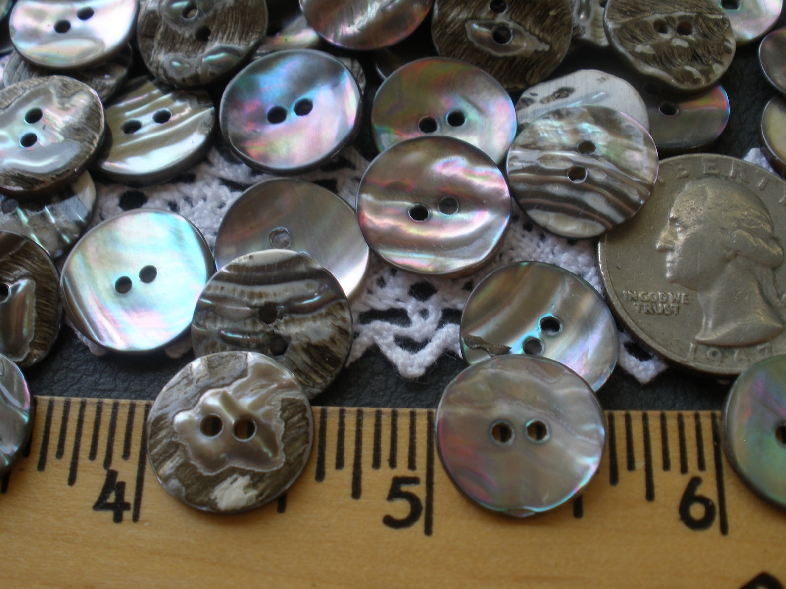 Rainbow Smoke Real Shell Buttons 24L 15mm Natural Abalone MOP - Etsy