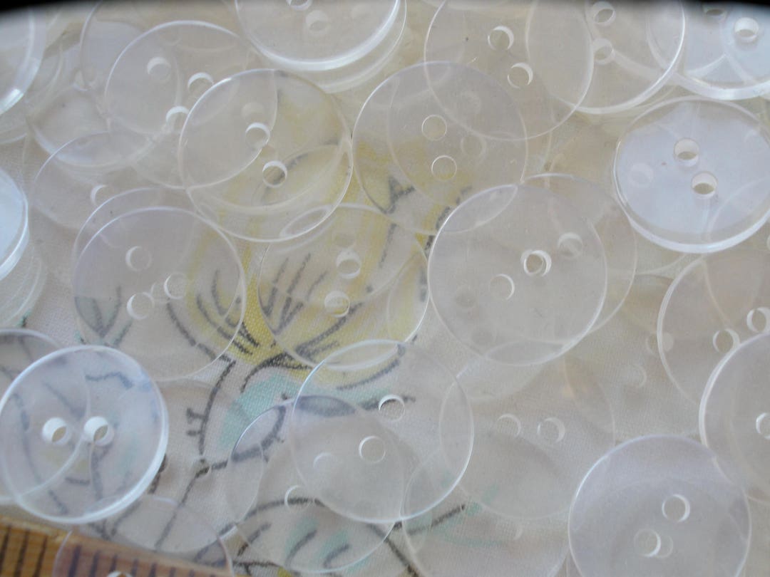 Clear Buttons 15MM 23L 2 Hole Plastic Sew on Costume Crafts - Etsy