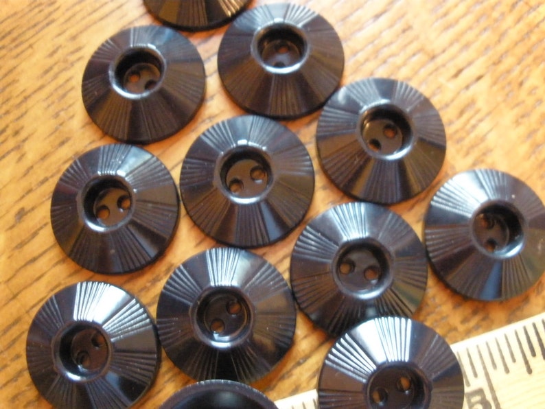 Black Inkwell Buttons 7/8 Cool Vintage Molded Plastic | Etsy