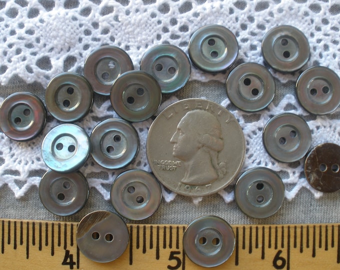 Thick Freshwater Shell MOP Buttons Pearl White 20L 1/2 13MM 2-hole Sew ...