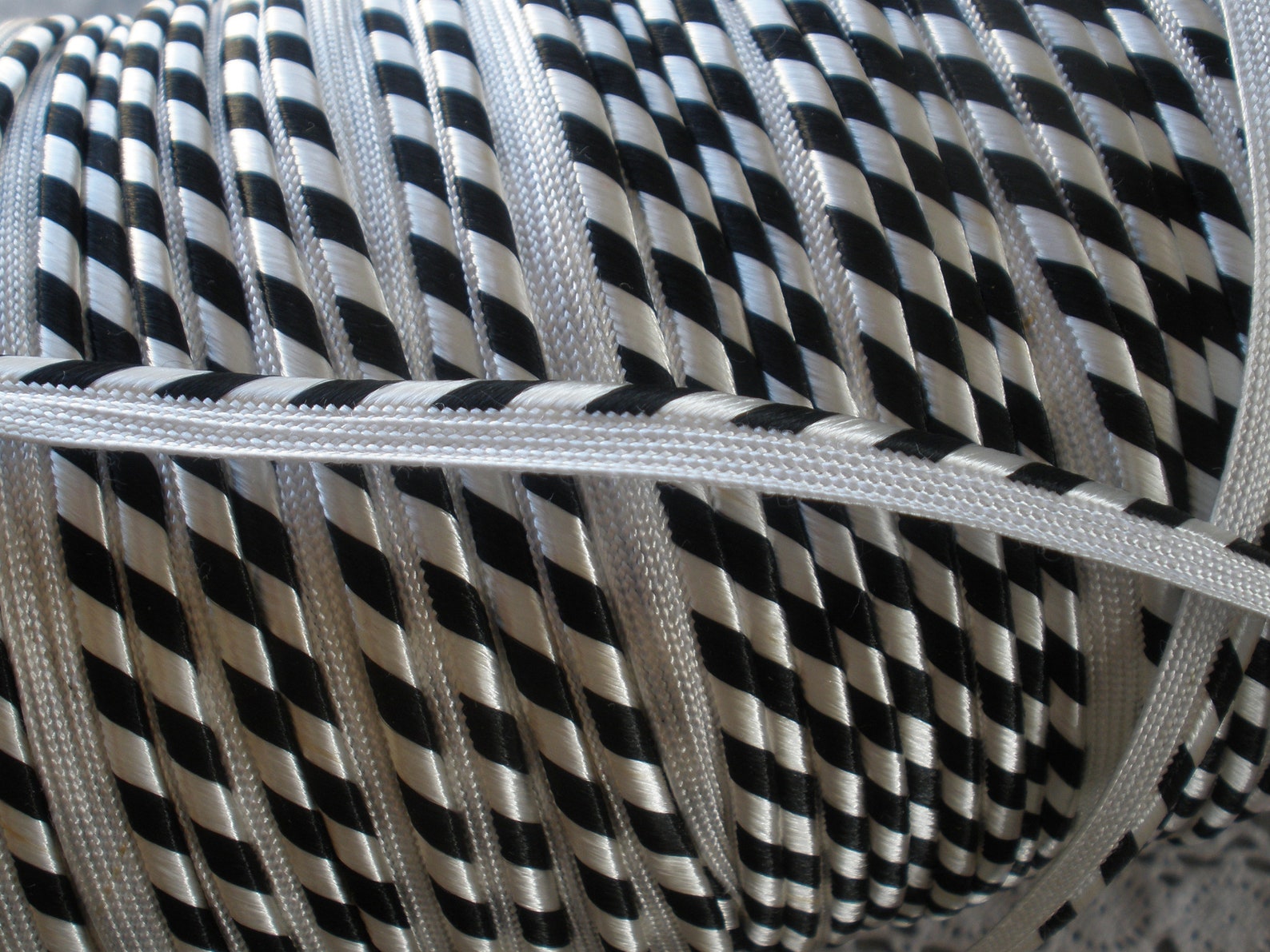 Cool Black / White Stripes Piping Trim Edging Gimp Dolls 5/16" Mixed ...