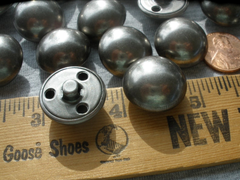Matte Antique Silver Buttons Hollow Dome Shank Size 32L | Etsy