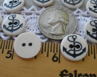 Navy Anchor Buttons | Etsy