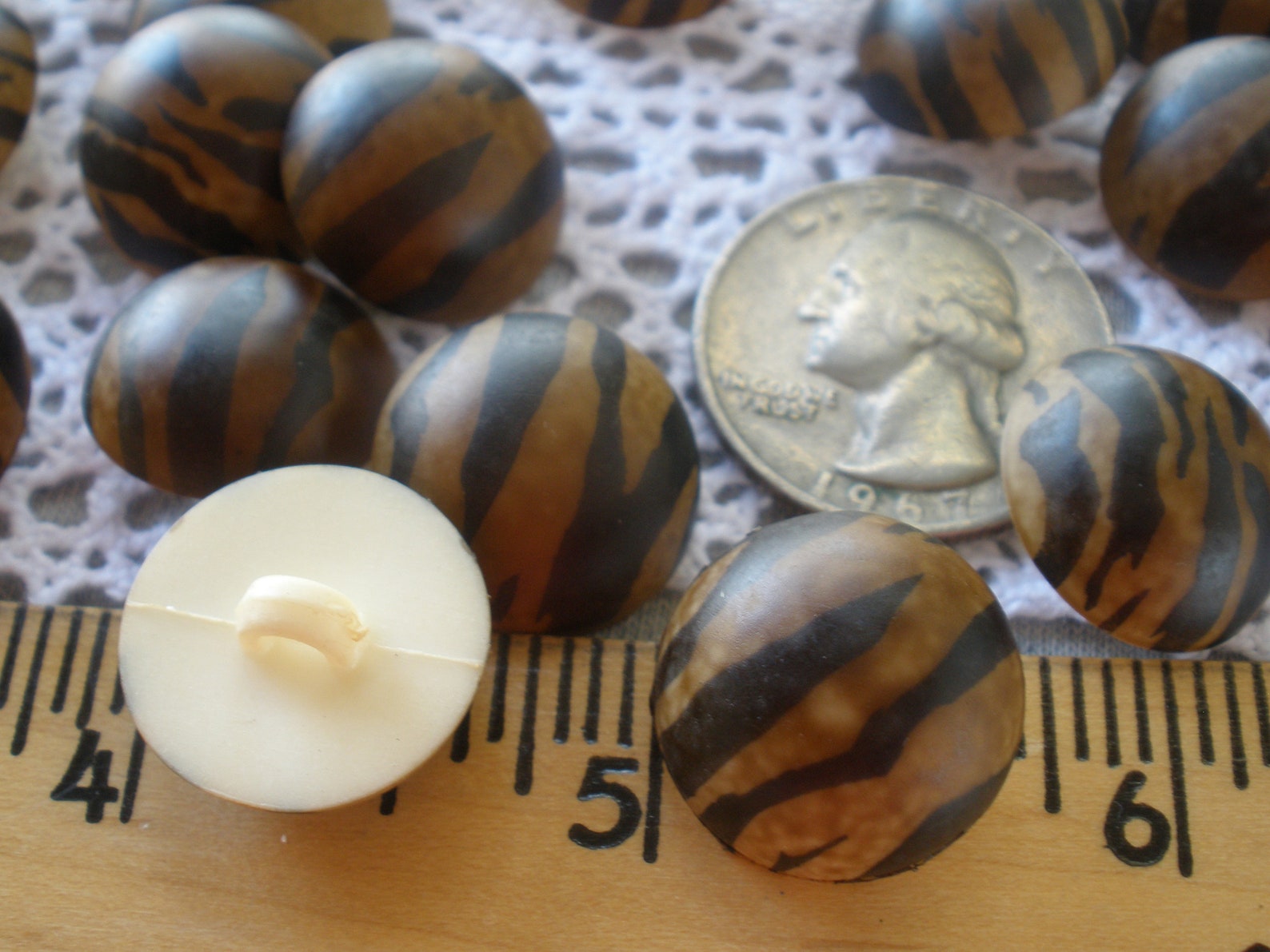 Brown Tiger Pattern Shank Buttons 28L 11/16 18mm - Etsy