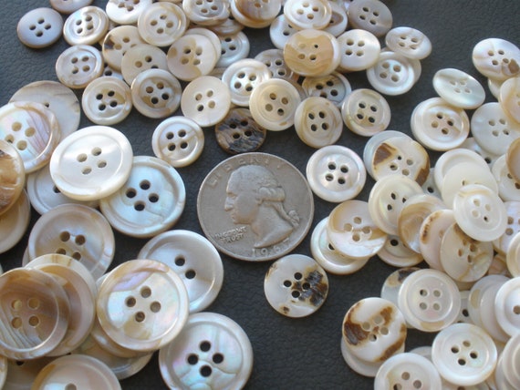 Washibodo MOP Shell Buttons Natural 3 Sizes 18L 20L 28L | Etsy