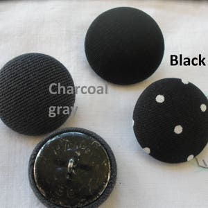 23MM Tufting Buttons Textured Fabric Covered Colors Black Blue Metal ...