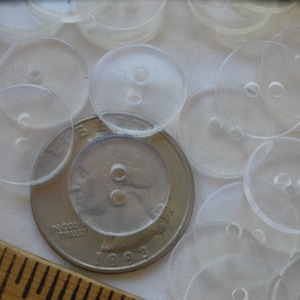 Clear Buttons 15MM 23L 2 Hole Plastic Sew on Costume Crafts - Etsy
