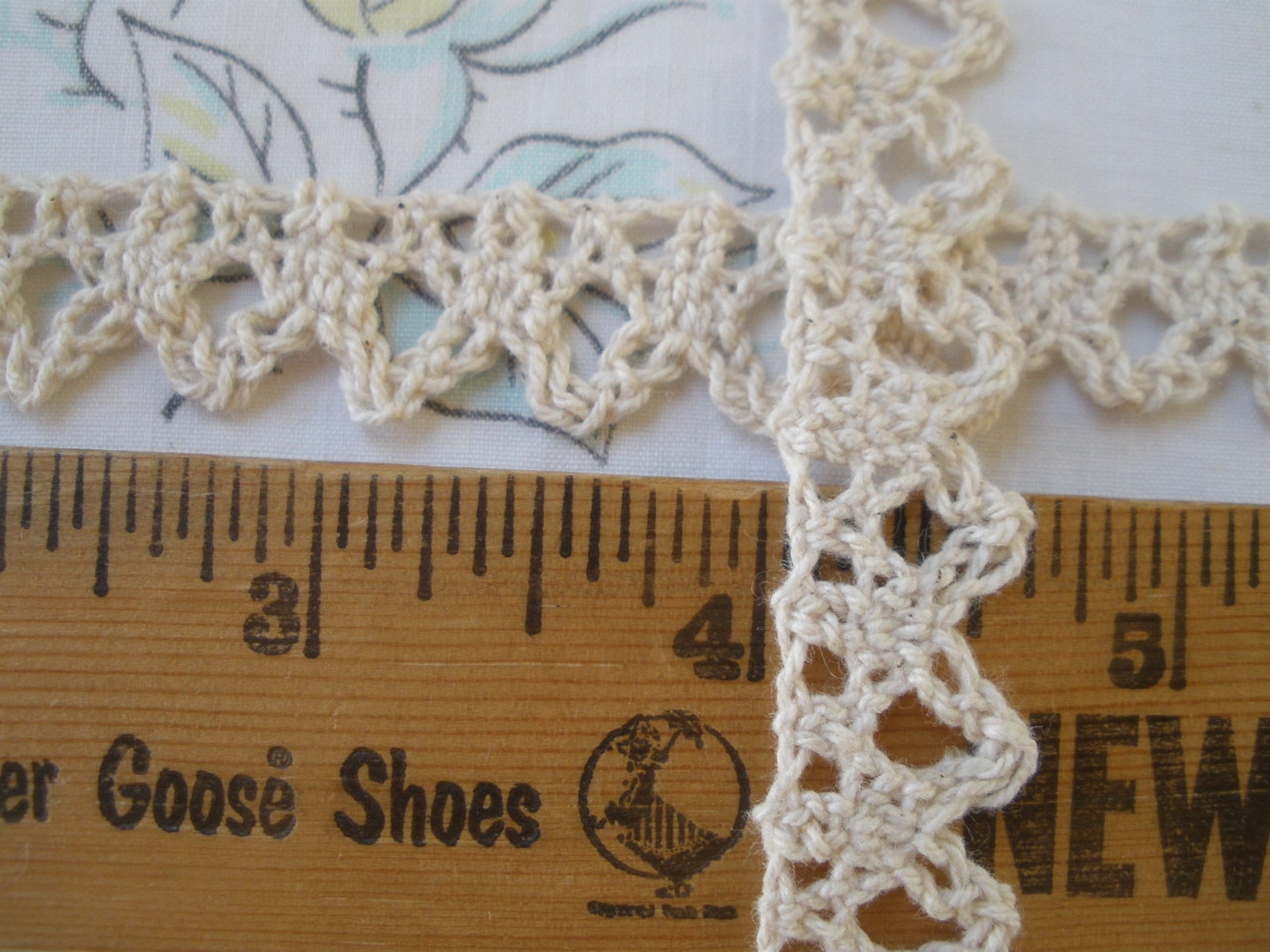 Beige Cluny Lace Chevron Cotton Trim 5/8" 15MM Wide Ric Rack Edge Retro ...