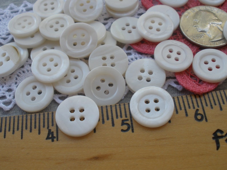 Classic Milk White Real Shell Shirt Buttons 23L 5/8 15MM - Etsy