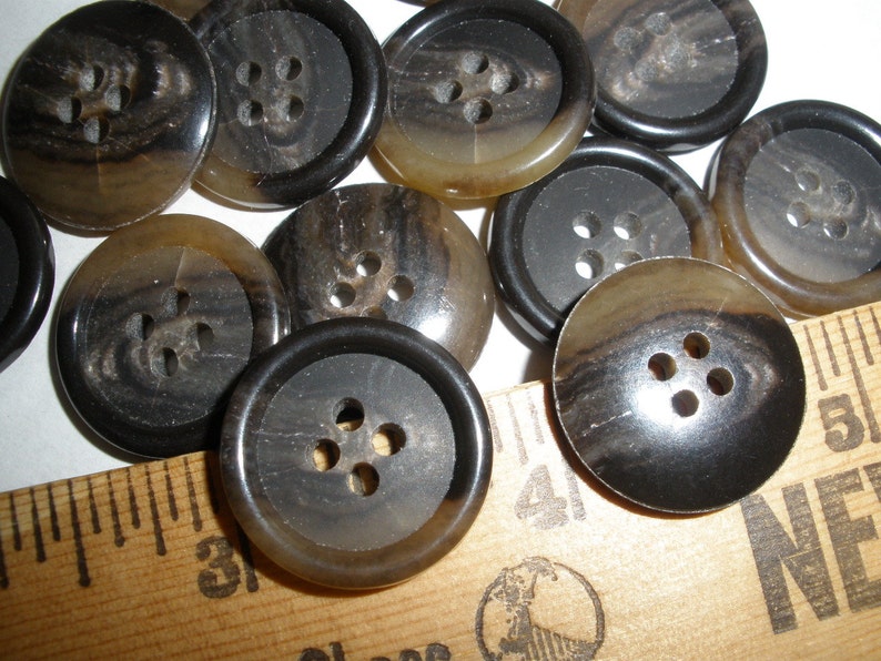 Cool Coat & Suit Buttons Black Brown Horn Effect 1 1/8 | Etsy