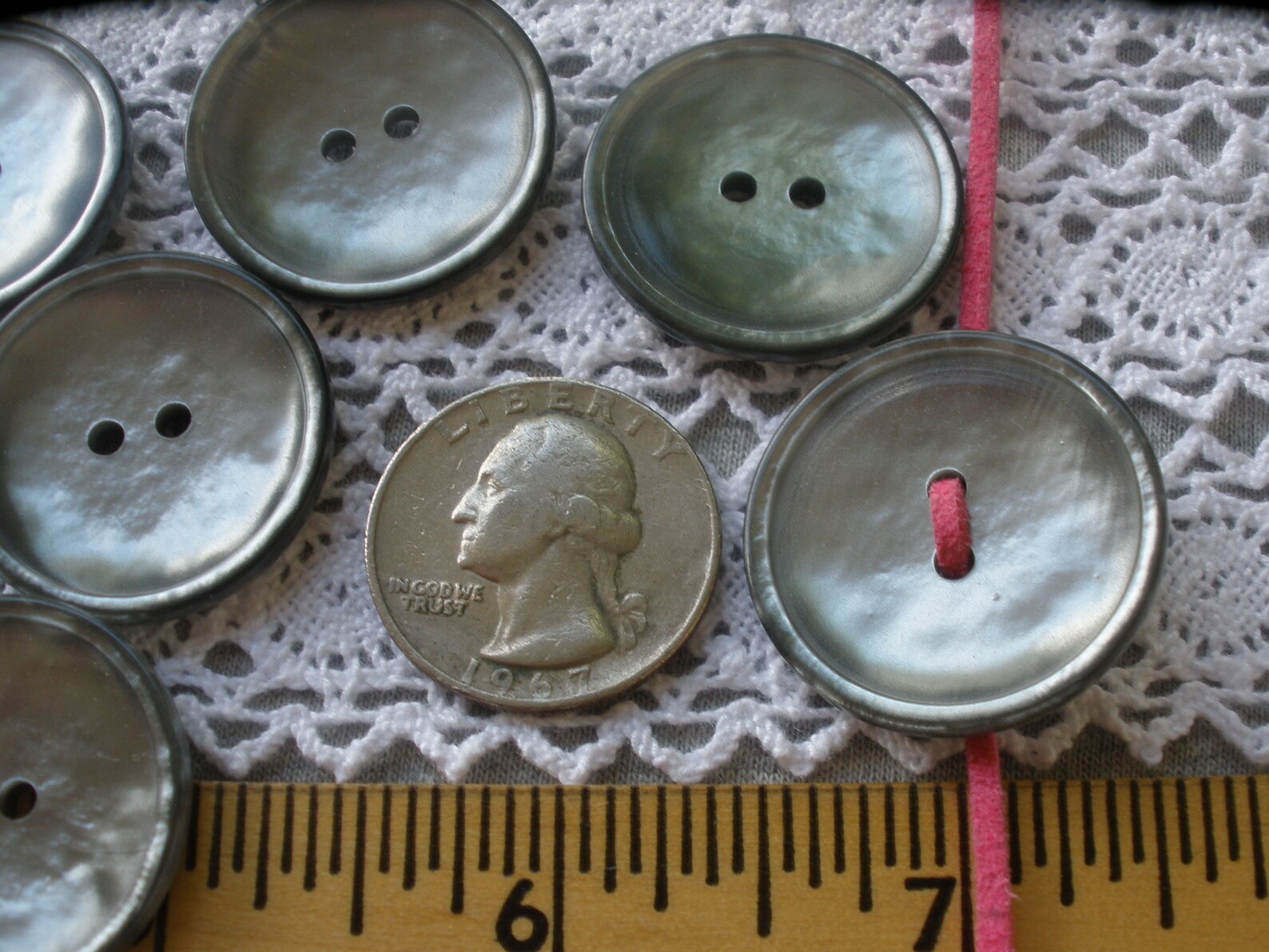 Pearlized Gray Plastic Coat Buttons 27mm 44L 1 1/16 - Etsy