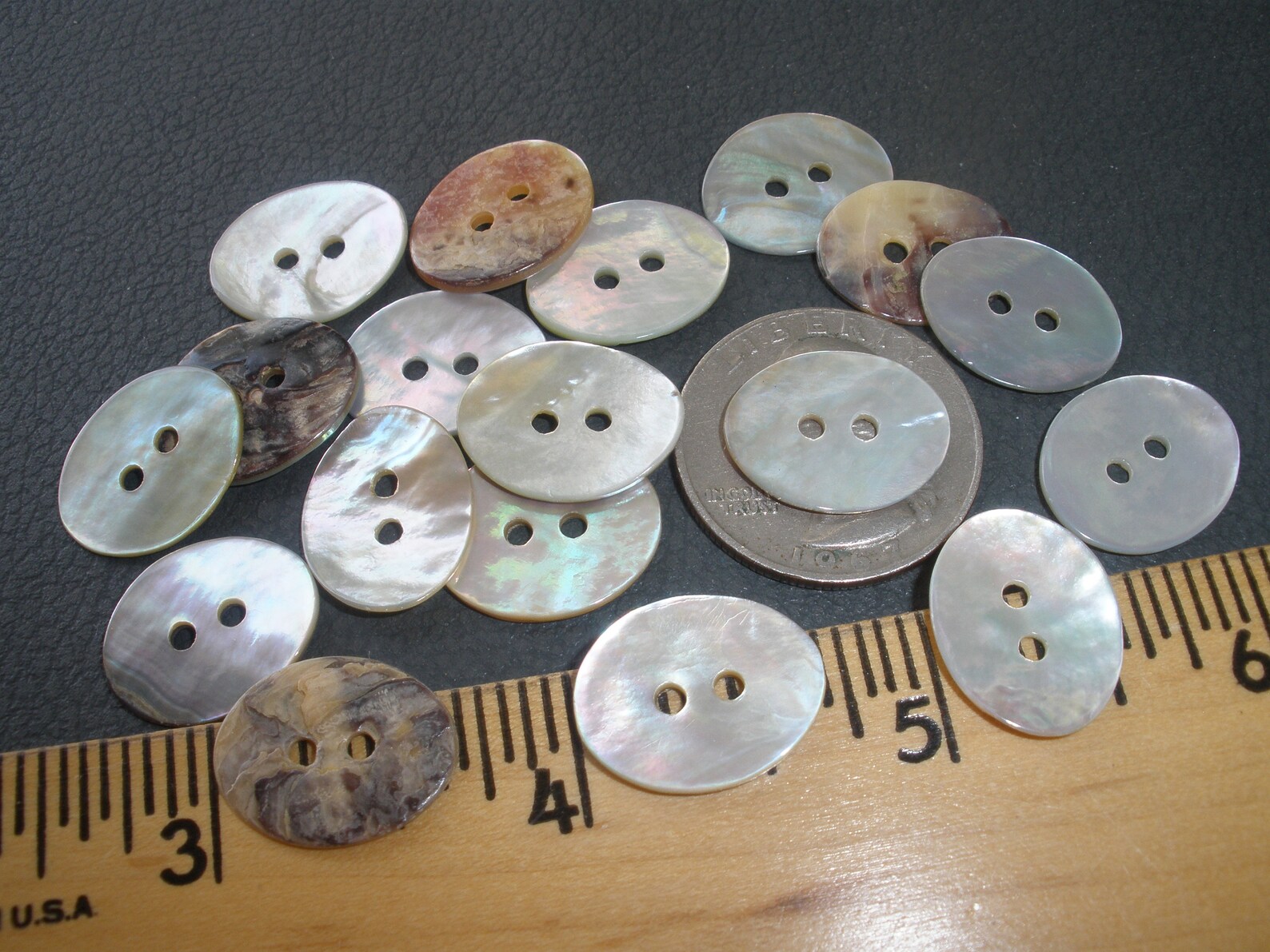 24 Oval Shape Real MOP Shell Buttons Natural 3 Sizes 20L 24L - Etsy