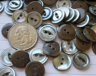 Vintage Gray Carved MOP Shirt Buttons Size 24L 15MM 2-hole - Etsy