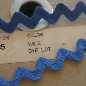 Yale Blue or Seal Brown Vintage Cotton Ric Rack Trim Choose Yards 7/16 ...