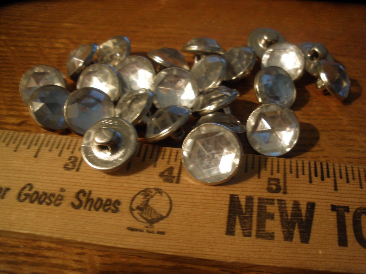 15MM Acrylic Rhinestone Shank Buttons Faceted Clear 24L | Etsy