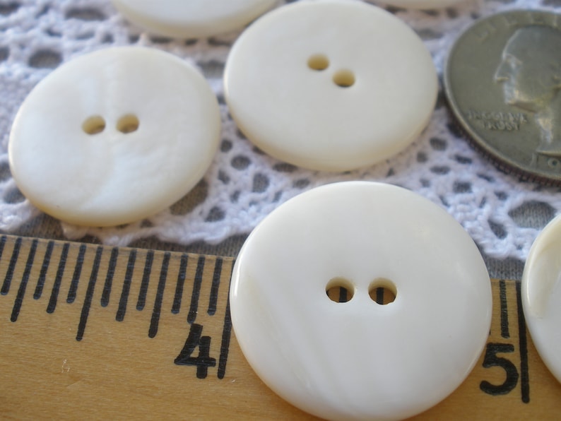 22MM Thick Freshwater Shell MOP Buttons Pearl White 36L - Etsy