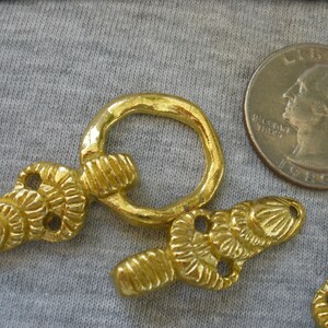 Vintage Sweater Clasp Gold Color Hook and Loop Coat Closures 1 Set Sew ...