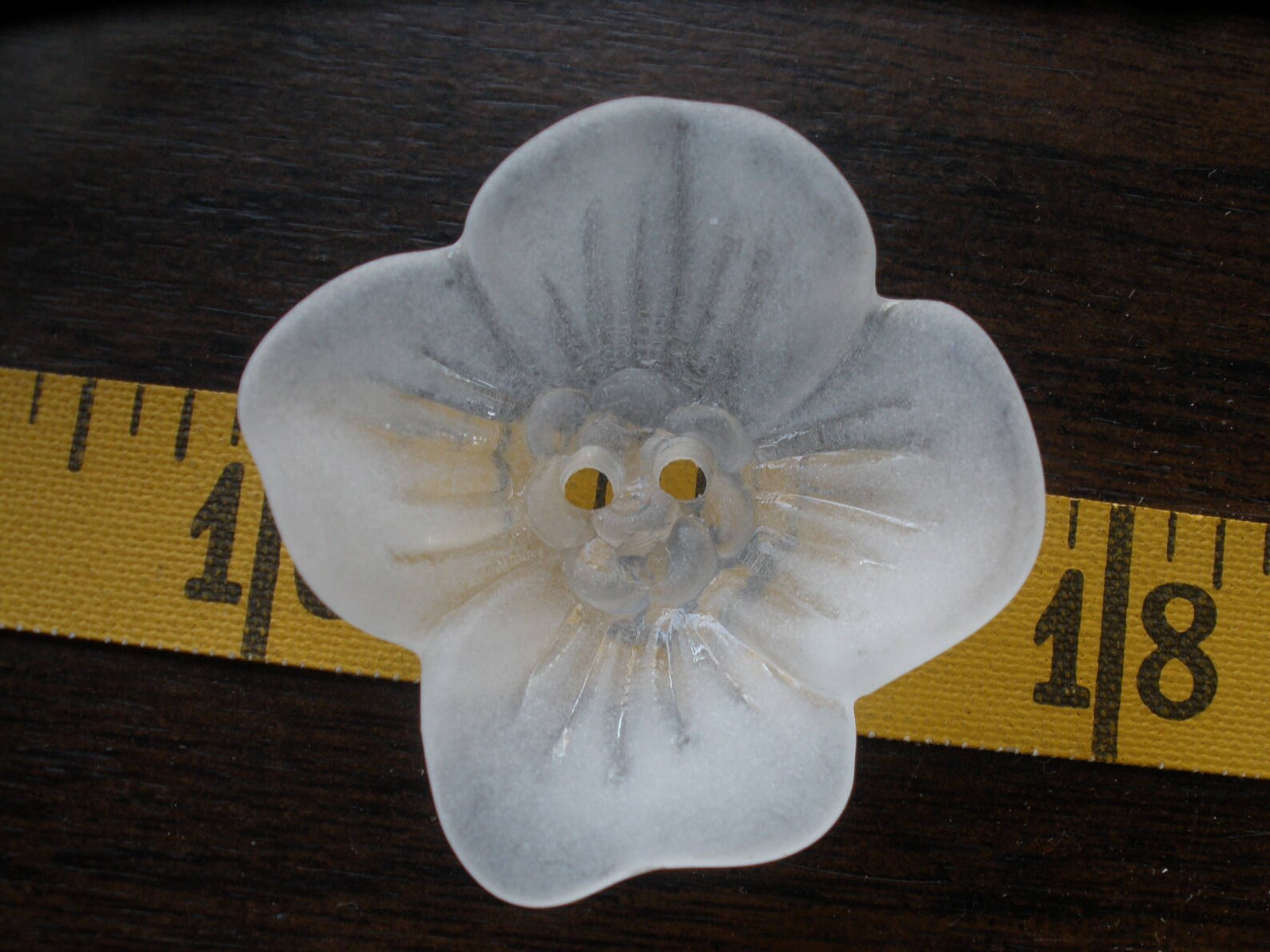45MM Frosted Acrylic 3D Flower Buttons Art Deco 1.75" 70L Bridal ...
