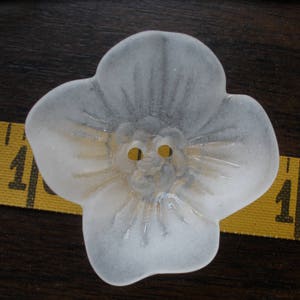 45MM Frosted Acrylic 3D Flower Buttons Art Deco 1.75" 70L Bridal ...