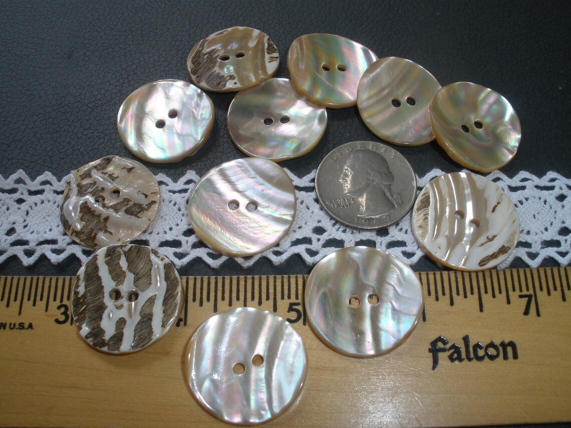 25MM Champagne Lustre Real Shell Buttons 1 Inch 40L MOP - Etsy