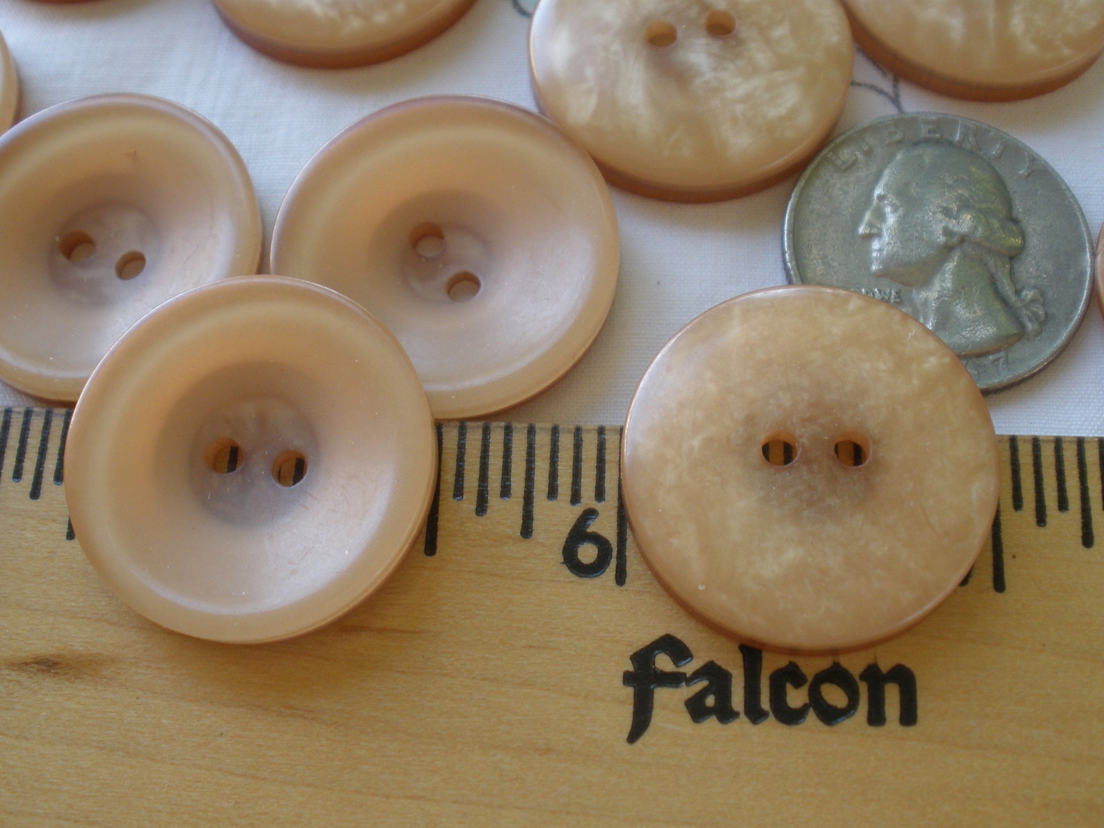 Cool Vintage Fawn Color Buttons One Inch 40L 25mm Translucent - Etsy