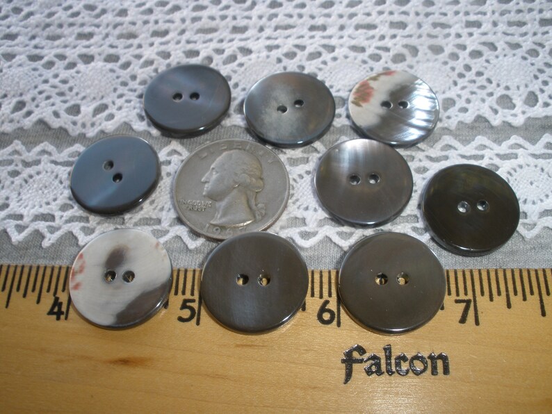 Thick Gray Smoke Trocas Shell Buttons 20mm 32L MOP Sewing 2 - Etsy