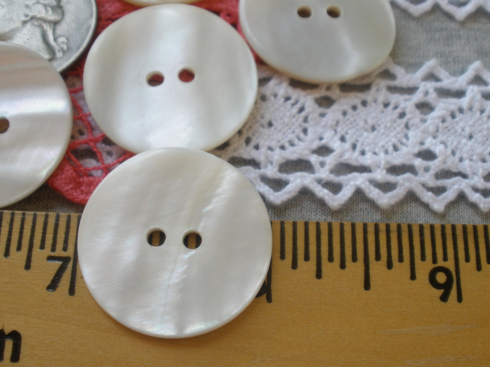 25MM MOP Polished White Real Shell Buttons 1 Inch Size 40L 2 - Etsy