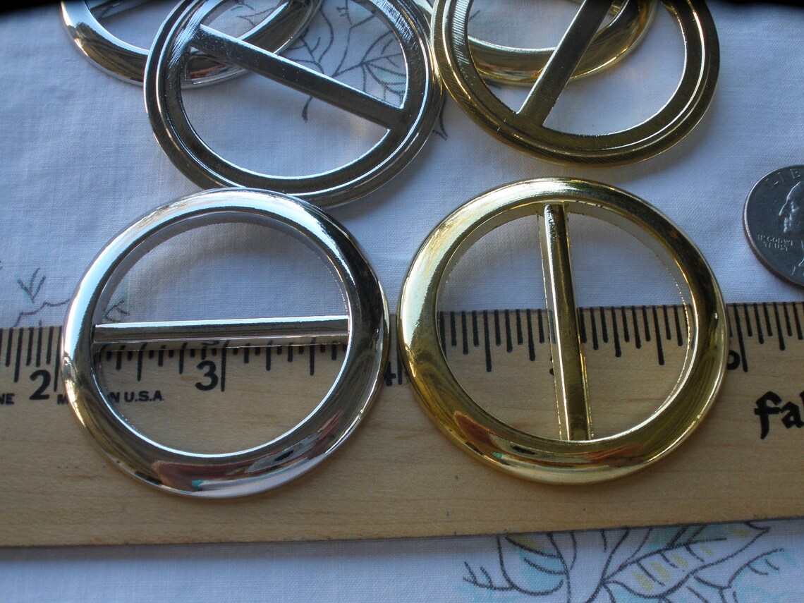 Basic Gold or Silver Plastic Scarf Slide Round Buckle - Etsy