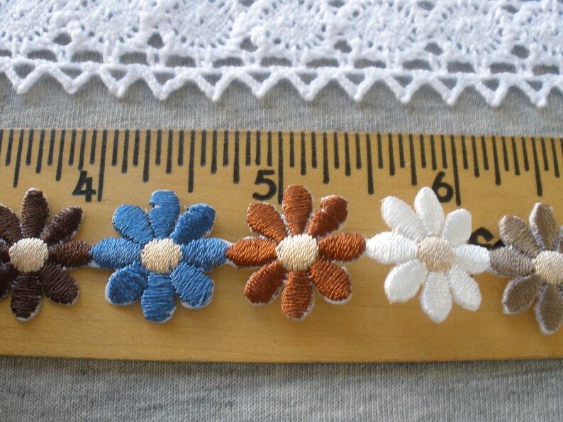 5.8 Yards Multi-color Daisy Chain Iron on Applique Trim | Etsy