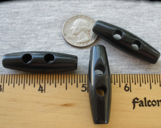 44MM Black Toggle Coat Buttons Extra Large Sweater Closure - Etsy
