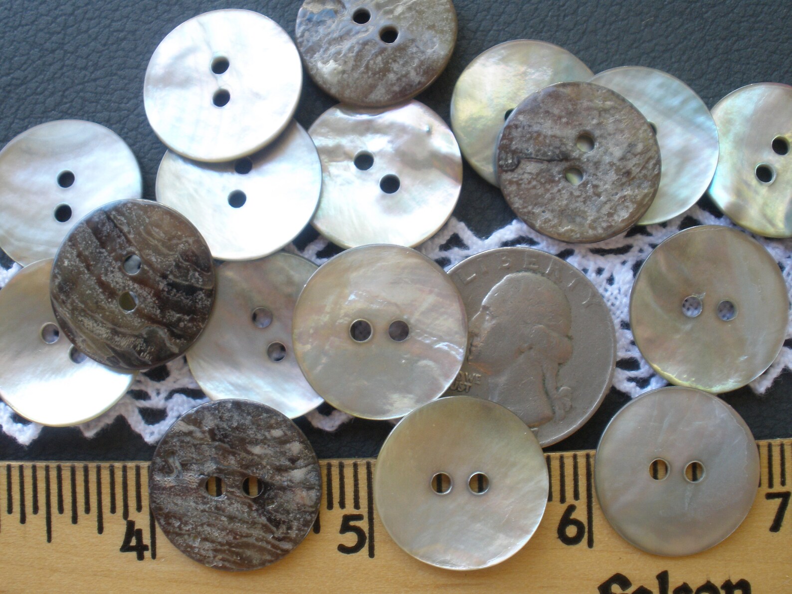 Pearl Smoke Real Shell Buttons MOP Natural 20mm 13/16 | Etsy
