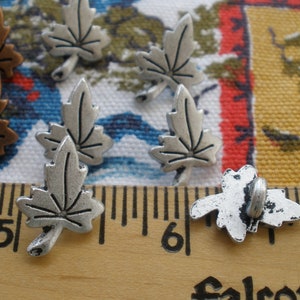 Maple Leaf Metal Buttons Shank Antique Silver or Copper Tone 3/4" 13MM ...