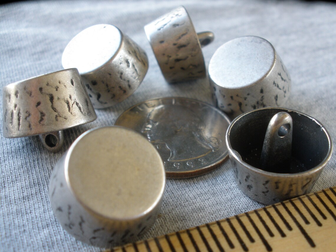 Steampunk Tall Hat Pewter Color Metal Shank Buttons Embossed - Etsy