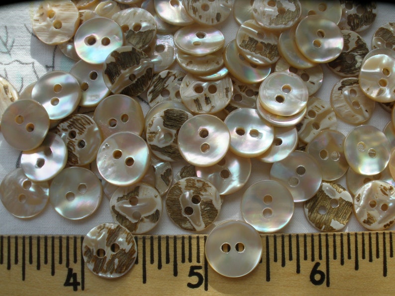 Champagne Beige Real Shell Buttons 7/16 18L MOP Natural - Etsy